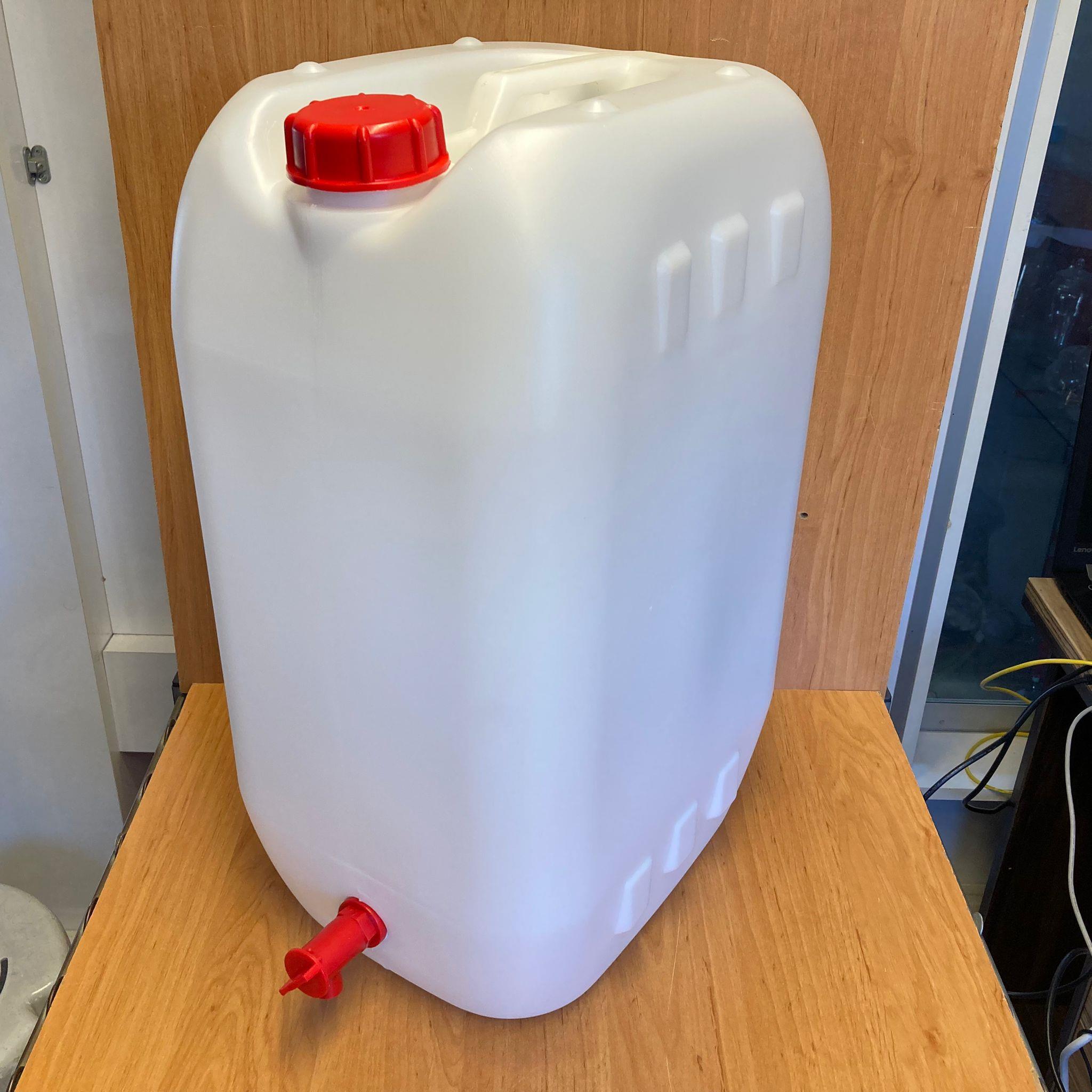 30 LİTRE SANAYİ BİDONU BEYAZ RENK MUSLUKLU - UZUN MODEL