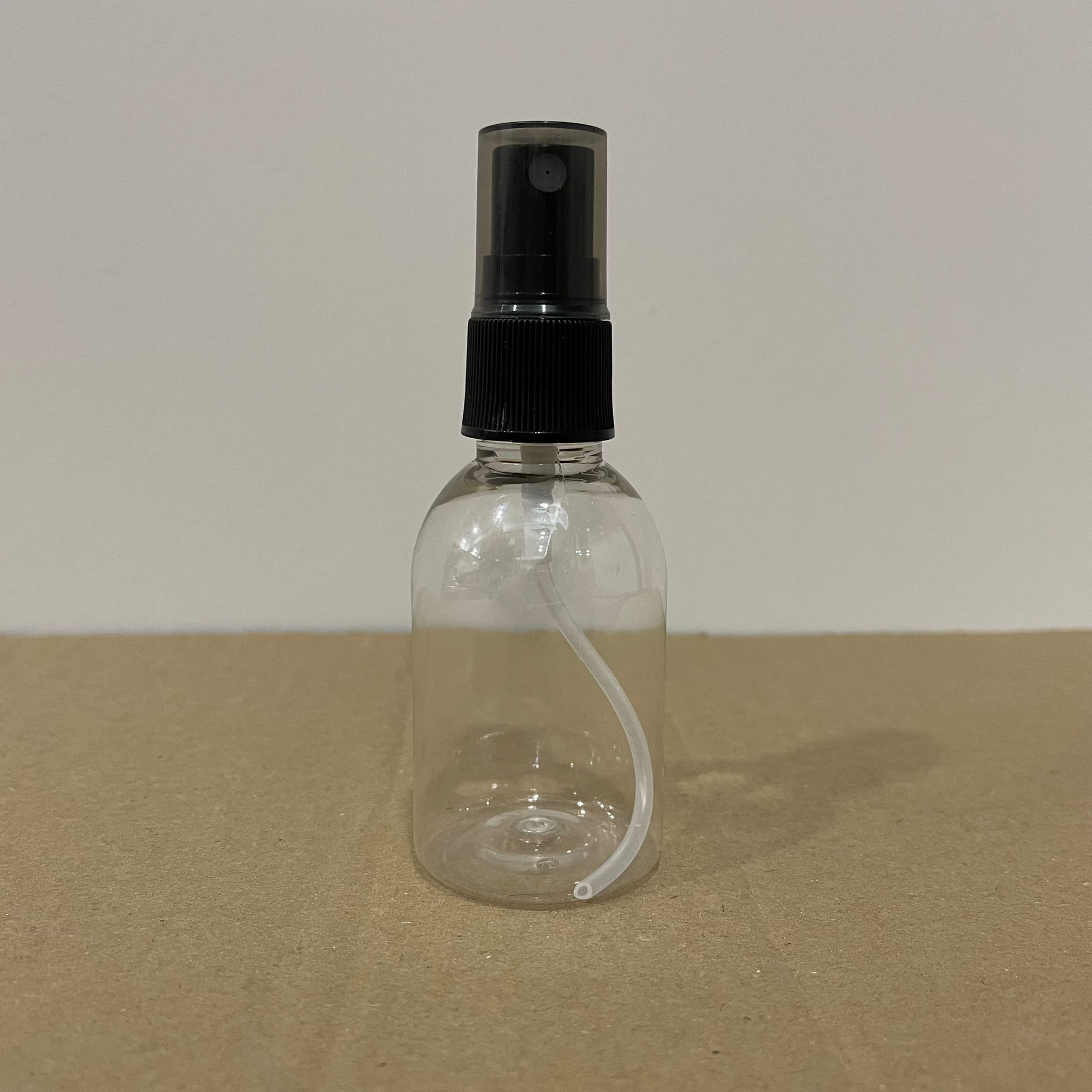 50 CC ŞEFFAF PET ŞİŞE - SİYAH SPREY KAPAKLI - 50 ML SPREY ŞİŞE